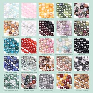 Yholin 45pcs 8mm Natural Round Stone Beads, Natural Indian Agate Gemstone Hole Size 1mm Crystal Energy Stone Healing Power Loose Beads for DIY Crafts Bracelet Jewelry Making 1 Strand 15"