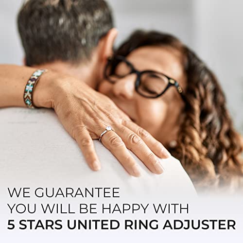 5 STARS UNITED Ring Sizer Adjuster for Loose Rings - 12 Pack, 2 Sizes for Different Band Widths – Silicone Ring Size Adjuster - Invisible Ring Guards for Women and Men