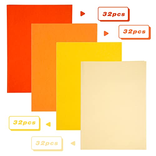 Shindel 128 Sheets Orange Tissue Paper, 28Inch Thickened Tissue Paper Bulk Gift Wrapping Paper for DIY Crafts Thanksgiving Autumn Gift Box Decoration