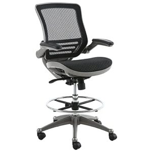 harwick evolve all mesh heavy duty drafting chair, gunmetal finish