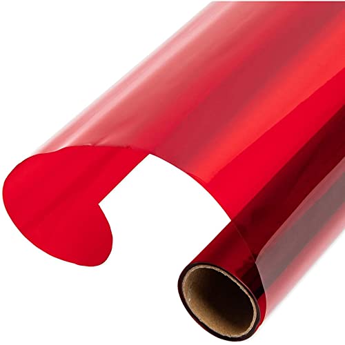 6 Rolls Transparent Colored Cellophane Wrap for Gift Wrapping, 6 Colors (17 Inches x 10 Feet)