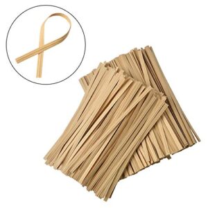 1000 Pcs 5" Paper Kraft Paper Twist Ties, for Party Cello Candy Bread Coffee Bags Cake Pops