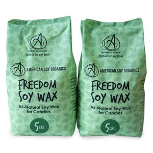 american soy organics- 10 lb of freedom soy wax beads for candle making – microwavable soy wax beads – premium soy candle making supplies