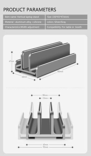 Desk York Adjustable Vertical Laptop Stand Computer Docking Station–Desktop Organizer –Office and Desk Accessories for Men and Women–Vertical PC Holder–Fits All MacBook/Air/HP/Dell/Samsung/Lenovo