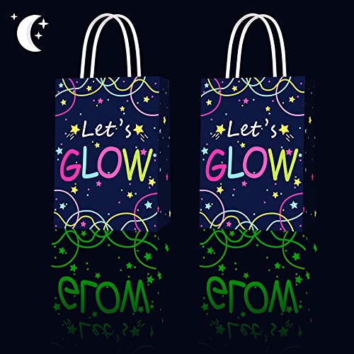 Glow in the Dark Gift Bags, Creative Unique Party Favor Bags Treat Bags for Birthday Party Supplies(12pcs)