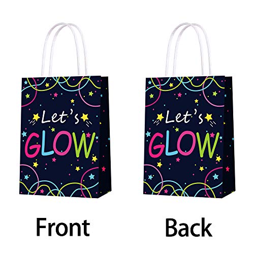 Glow in the Dark Gift Bags, Creative Unique Party Favor Bags Treat Bags for Birthday Party Supplies(12pcs)