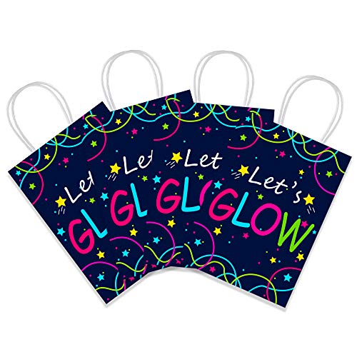 Glow in the Dark Gift Bags, Creative Unique Party Favor Bags Treat Bags for Birthday Party Supplies(12pcs)