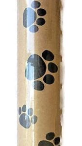 voila paw prints 30 inch x 8 foot continuous wrapping paper roll