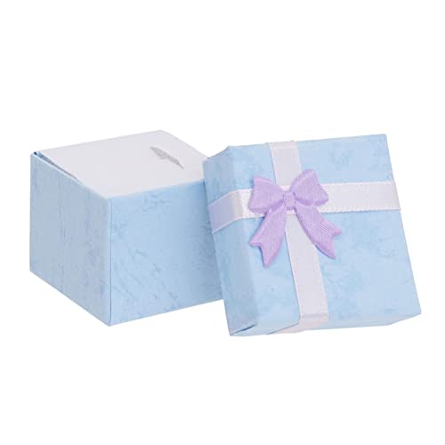 Juvale 24 Count Ring Gift Box Set with Bow for Anniversaries, Weddings, Birthdays (6 Colors, 1.6 x 1.2 in)