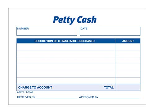 TOPS 3008 Received of Petty Cash Slips, 3 1/2 x 5, 50 per Pad (Pack of 12 Pads)