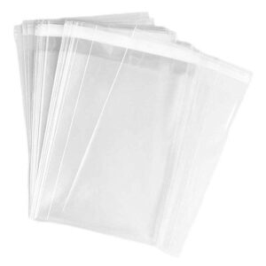 uniquepacking 100 pcs 8 3/4 x 11 1/16 clear resealable cello bags (1.6mil) good for 8.5×11 item