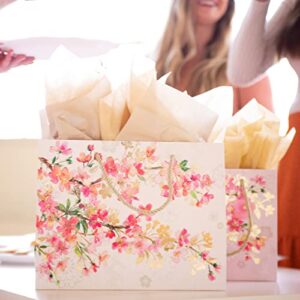 Papyrus 13" Large Gift Bag (Graceful Bloom) for Weddings, Bridal Showers, Birthdays and All Occasions (1 Bag)