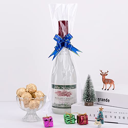 Awpeye Cellophane Bags 8x16 Inches, 100 Pack Cellophane Gift Bags, Cellophane Wide Clear Bags For Mugs, Wine Bottles And Small Baskets 1.4 Mil Thick