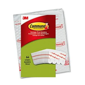 command ph024-64na hanging, indoor use, 64, decorate damage-free small white poster strips, 0, count