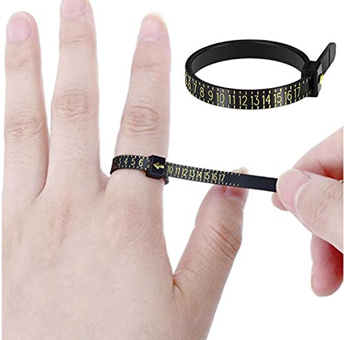 Ring Sizer Measuring Set Reusable Finger Size Gauge Measure Tool Jewelry Sizing Tools 1-17 USA Rings Size