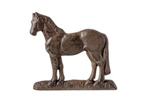 giftcraft cast iron horse door stopper, dusty the horse doorstop for under the door, vintage home decor, metal horse doorstopper, heavy duty doorstop