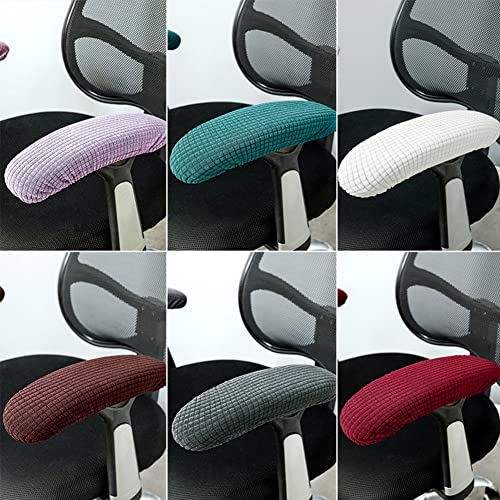 UMXOSM 1pair Office Chair Arm Pad Covers, Stretchable Washable Elastic Office Chair Armrest Slipcovers Covers(Navy Blue)