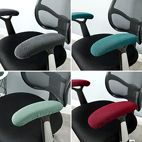 UMXOSM 1pair Office Chair Arm Pad Covers, Stretchable Washable Elastic Office Chair Armrest Slipcovers Covers(Navy Blue)