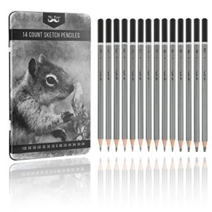 mr. pen- sketch pencils for drawing, 14 pack, drawing pencils, art pencils, graphite pencils, graphite pencils for drawing, art pencils for drawing and shading