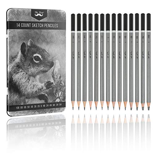 Mr. Pen- Sketch Pencils for Drawing, 14 Pack, Drawing Pencils, Art Pencils, Graphite Pencils, Graphite Pencils for Drawing, Art Pencils for Drawing and Shading