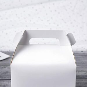 ONE MORE 25-Pack Gable White Candy Treat Boxes,Small Goodie Gift Boxes for Wedding and Birthday Party Favors Box 6.2 x 3.5 x 3.5 inch