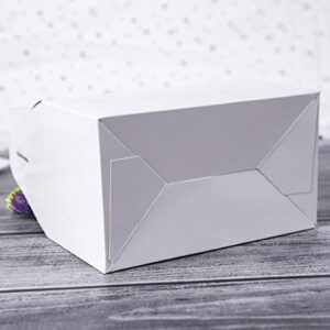 ONE MORE 25-Pack Gable White Candy Treat Boxes,Small Goodie Gift Boxes for Wedding and Birthday Party Favors Box 6.2 x 3.5 x 3.5 inch