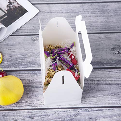 ONE MORE 25-Pack Gable White Candy Treat Boxes,Small Goodie Gift Boxes for Wedding and Birthday Party Favors Box 6.2 x 3.5 x 3.5 inch