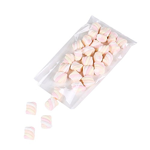 100 Pcs 9 in x 6 in(1.4mil.) Clear Flat Cello Cellophane Treat Bags Good for Bakery, Cookies, Candies ,Dessert with random color Twist Ties!