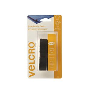 velcro brand sticky back for fabrics | 24″ x 3/4″ tape with adhesive | no sewing needed | cut strips to length permanent bond to clothing for hemming and closures