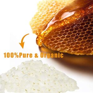 Howemon White Beeswax Pellets 2LB 100% Pure and Natural Triple Filtered for Skin, Face, Body and Hair Care DIY Creams, Lotions, Lip Balm and Soap Making Supplies