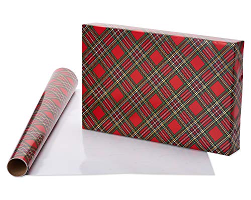 Papyrus Christmas Wrapping Paper Bundle, Holiday Chic and Santa's Best Friends Dog Print (2 Rolls)