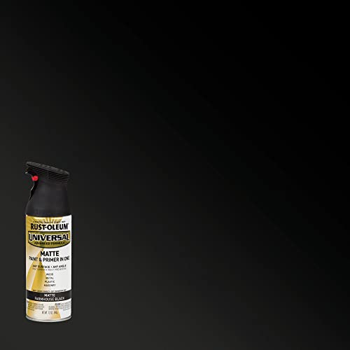 Rust-Oleum 330505 Universal All Surface Spray Paint, 12 oz, Matte Farmhouse Black