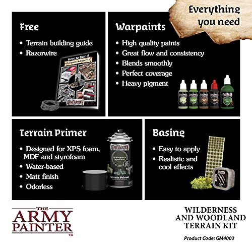 The Army Painter Dungeons and Dragons Starter Terrain Paint Set with 5 Terrain Paint, 1 Spray, Basing Materials Gamemaster (Wilderness & Woodland Terrain Paint Starter Set)