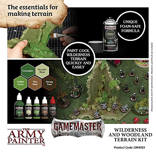 The Army Painter Dungeons and Dragons Starter Terrain Paint Set with 5 Terrain Paint, 1 Spray, Basing Materials Gamemaster (Wilderness & Woodland Terrain Paint Starter Set)