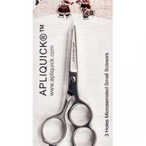 Apliquick 3 Hole Microserrated Sewing Scissors, Medium 5-1/2 Inch