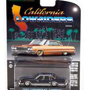 1987 Chevy Caprice Lowrider Custom Black with Graphics California Lowriders Release 1 1/64 Diecast Model Car by Greenlight 63010 D