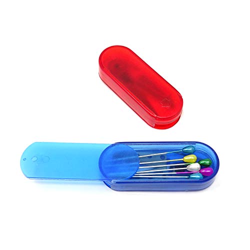 yueton 2pcs Mini Portable Collapsible Scissors Storage Box Cutter with Hussif Outdoor Travel Cutting Sewing Tool for Paper, Thin Thread, Fishing Line