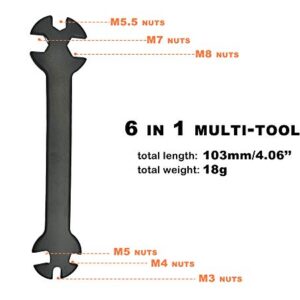 HOPLEX RC Car Wrench Multi-Function Wrench Turnbuckle Wrench with Cross Wrench for RC Car Repair Work