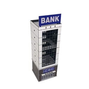 outland models railroad scenery modern bank/company headquarter building n scale