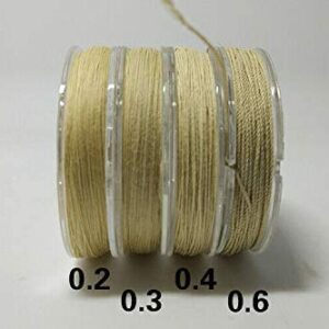 Waxed Cotton Rigging Thread Choice of Colour/Size Model Boat Fittings (0.3)