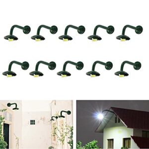 evemodel 10pcs model railway 1:87 hanging lamp outdoor wall goose neck light ho scale led (white)