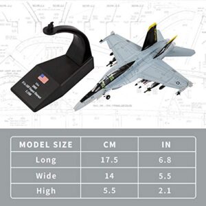 Lose Fun Park 1:100 F/A-18 Hornet Strike Fighter Attack Diecast Military Planes Matel Model Airplane with Stand