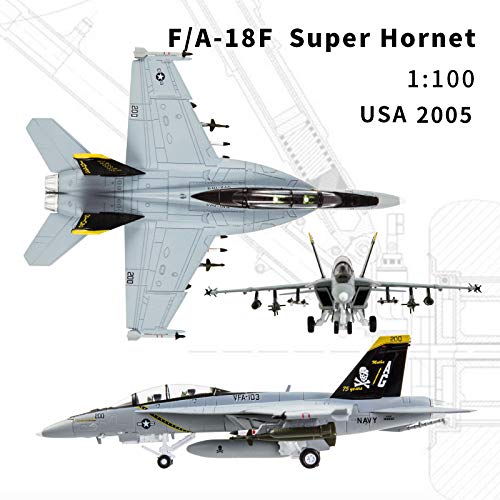 Lose Fun Park 1:100 F/A-18 Hornet Strike Fighter Attack Diecast Military Planes Matel Model Airplane with Stand