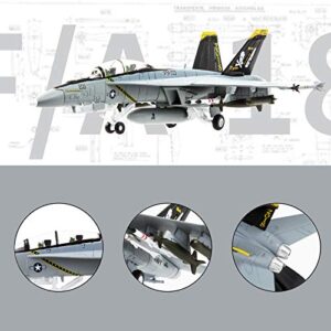 Lose Fun Park 1:100 F/A-18 Hornet Strike Fighter Attack Diecast Military Planes Matel Model Airplane with Stand