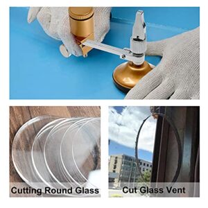 LDEXIN 23.6" (60cm) Circular Glass Cutter with Suction Cup, Adjustable Compasses Type Glass Circle Cutting Tool