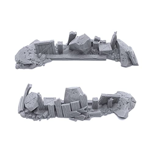 Urban Rubble by GameScape3D, 3D Printed Tabletop RPG Scenery and Wargame Terrain for 28mm Miniatures