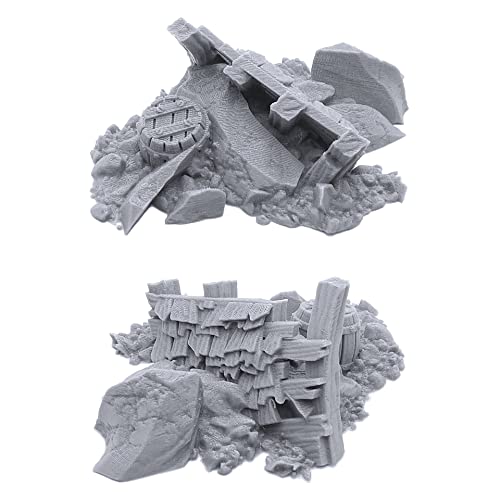 Urban Rubble by GameScape3D, 3D Printed Tabletop RPG Scenery and Wargame Terrain for 28mm Miniatures