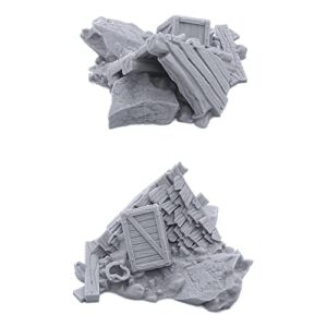 Urban Rubble by GameScape3D, 3D Printed Tabletop RPG Scenery and Wargame Terrain for 28mm Miniatures