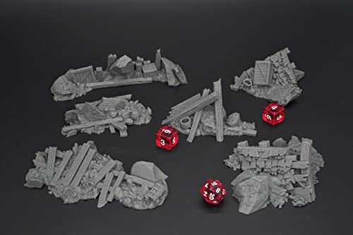 Urban Rubble by GameScape3D, 3D Printed Tabletop RPG Scenery and Wargame Terrain for 28mm Miniatures