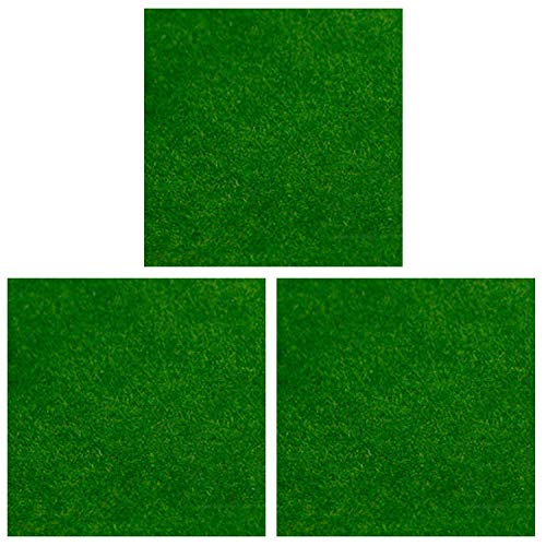 OrgMemory Model Grass Mat, (3pcs, 20"x20"), Model Railway Scenery for Model Scenery